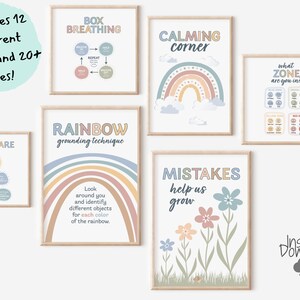12 Calm Down Corner Posters Calm Down Kit Calming Decor Print Counselor ...