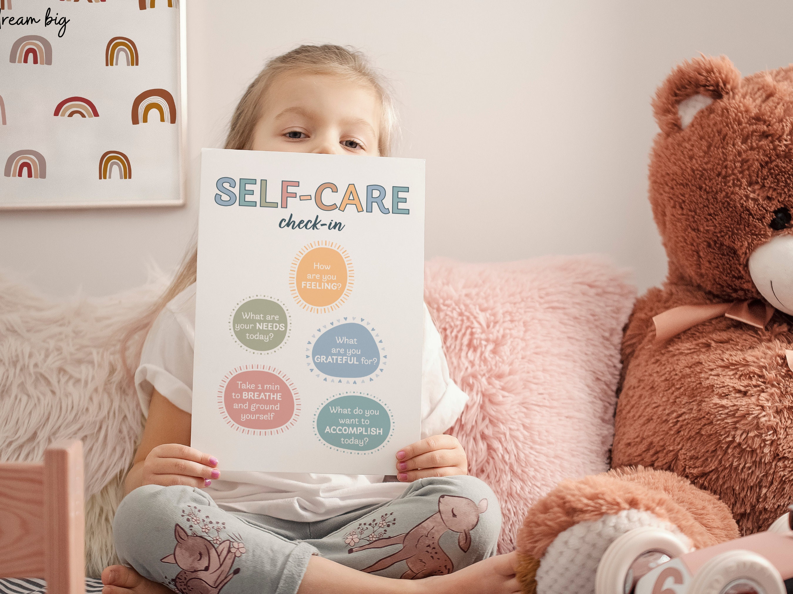 Calming Corner Poster Feelings Chart for Kids Classroom Calm Down Decor ...