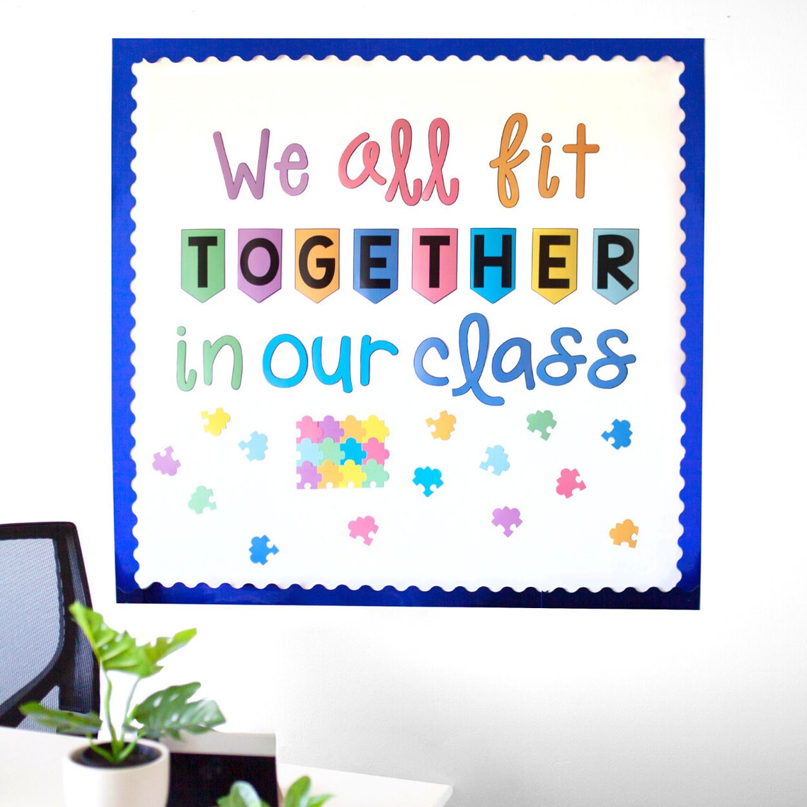 Classroom Puzzle Decoration Set Back to School Decor Bulletin Board or ...