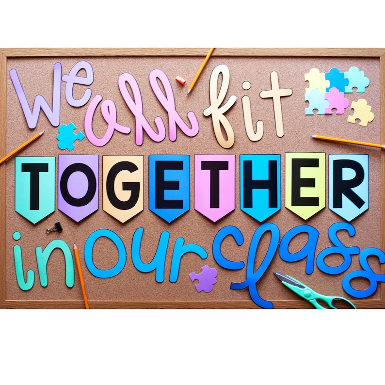 Classroom Puzzle Decoration Set Back to School Decor Bulletin Board or ...