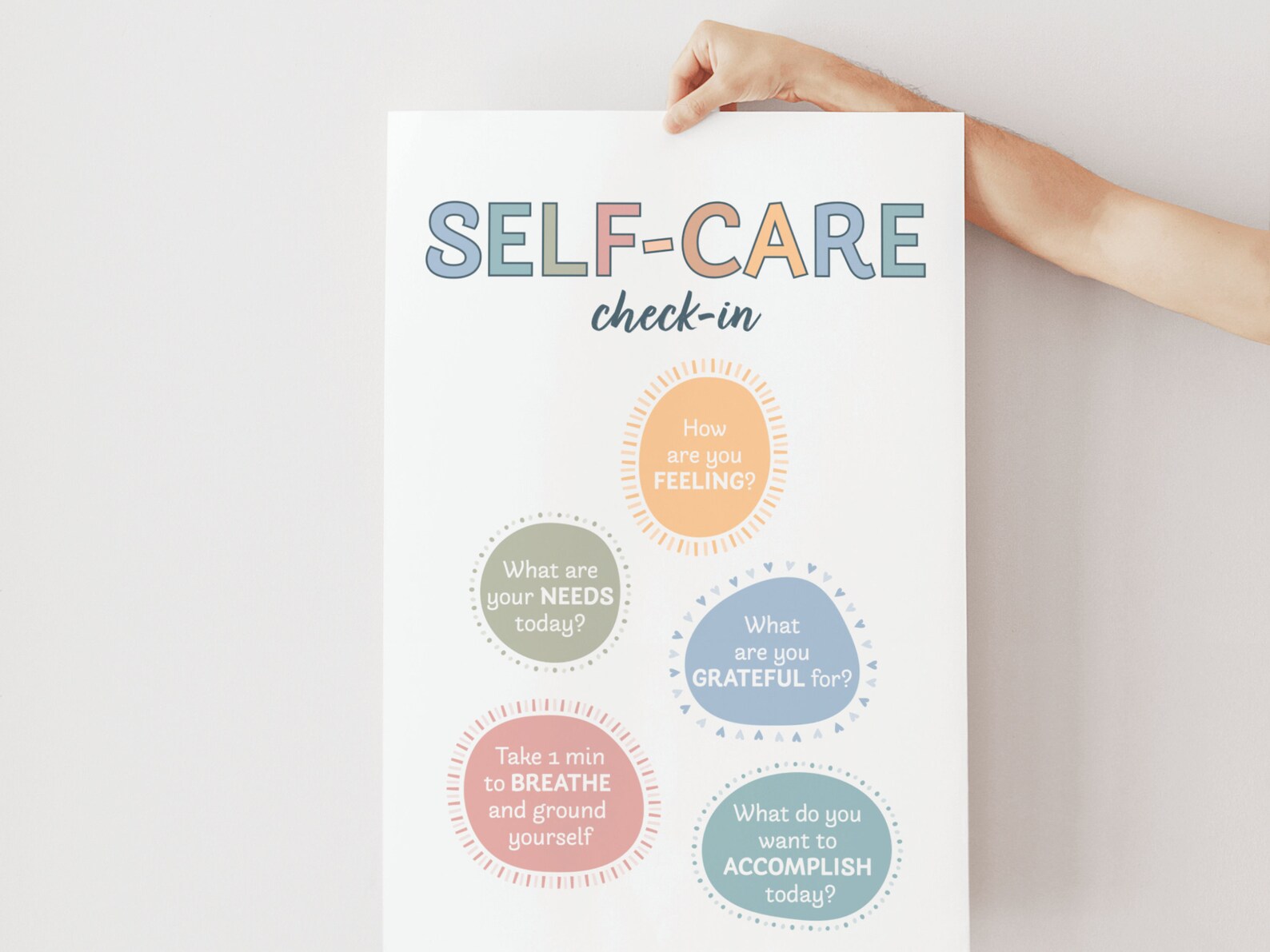 Calming Corner Poster Feelings Chart for Kids Classroom Calm Down Decor ...