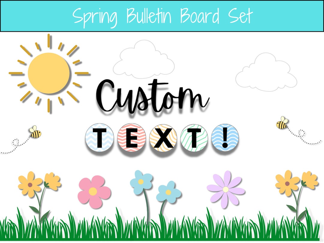 Spring Bulletin Board Set Spring Classroom Decorations Bulletin Board ...