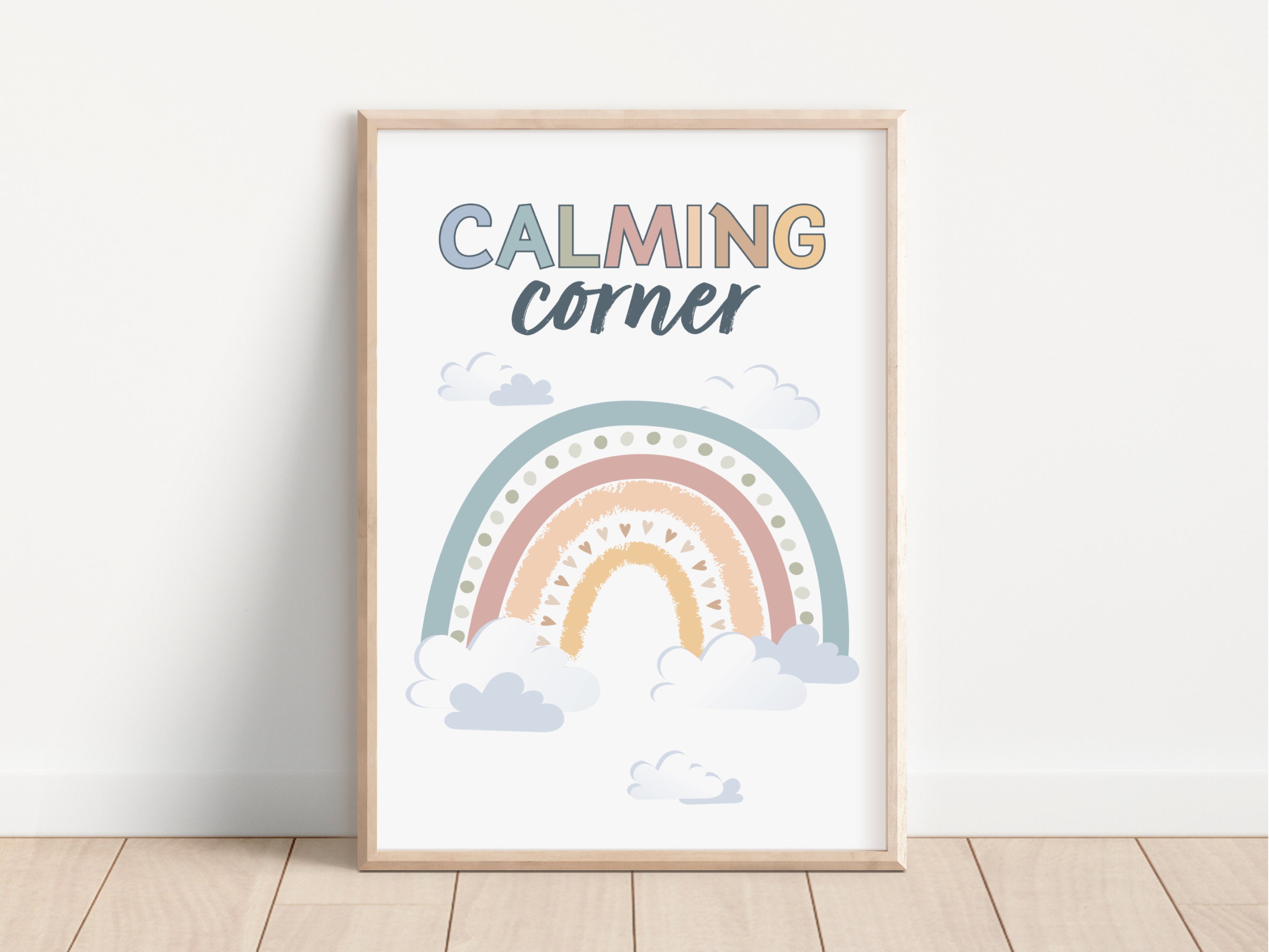 Calming Corner Poster Classroom Calm Down Decor Social Emotional Wall ...