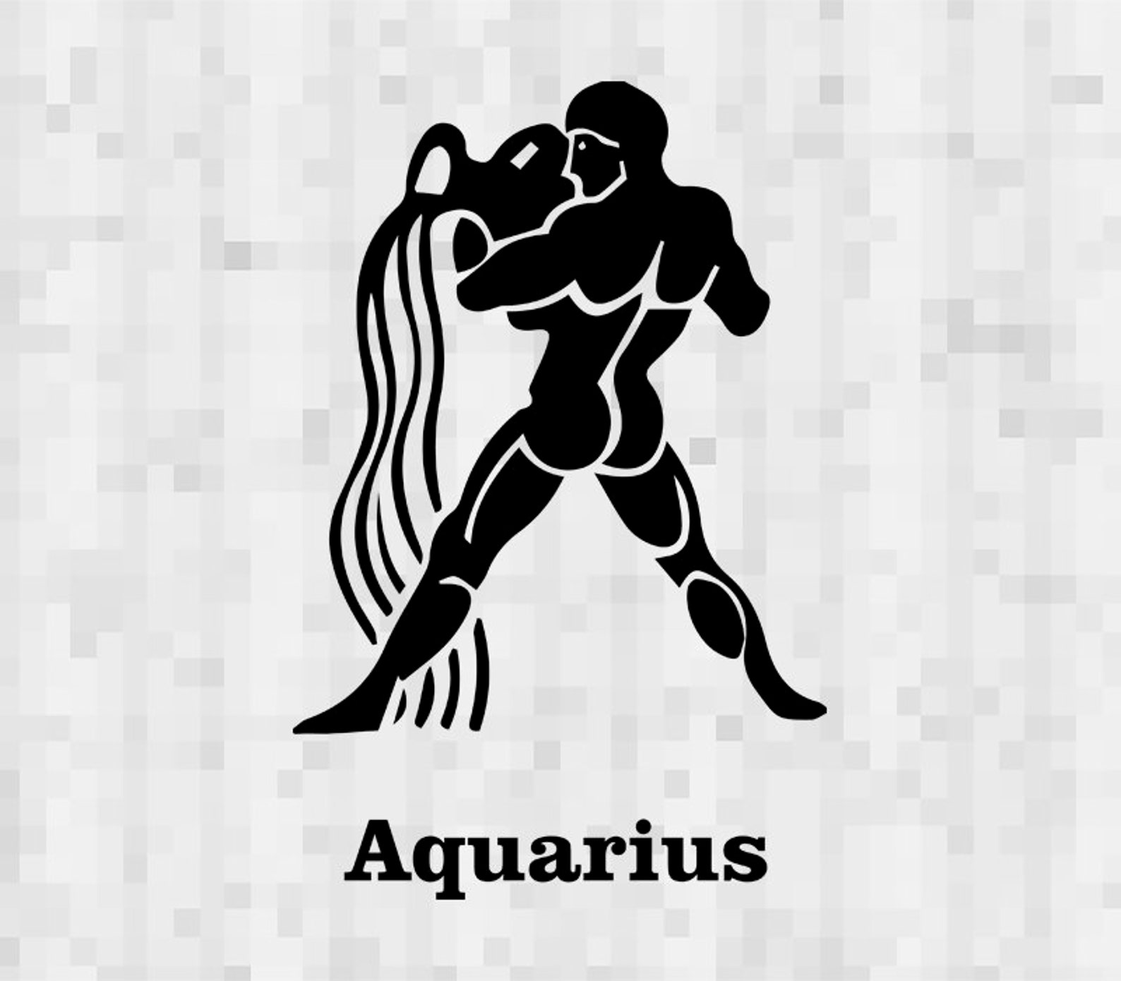 SVG Zodiac sign Aquarius Vector Layered Cut File Silhouette | Etsy