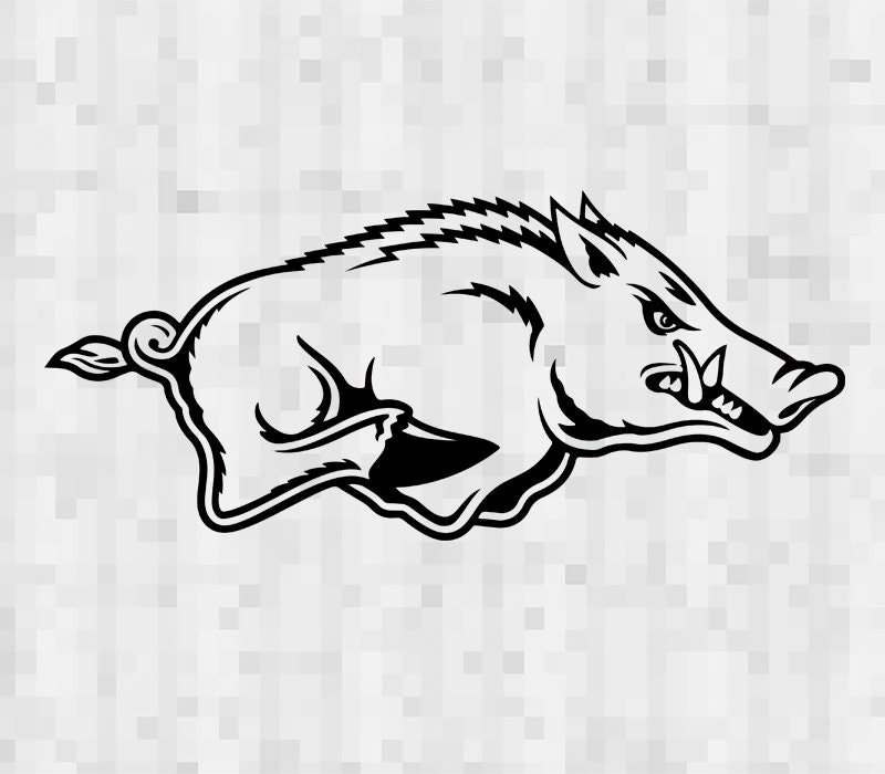 SVG Boar sign Razorbacks Vector Layered Cut File Silhouette | Etsy