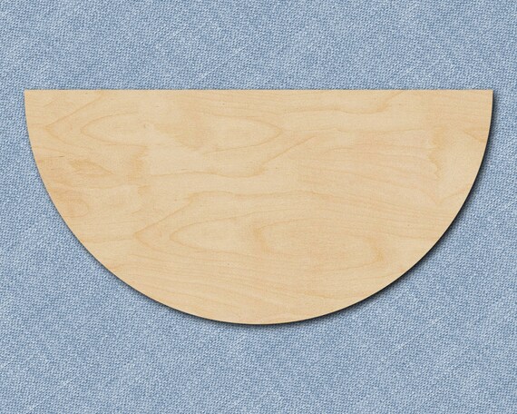 Wood Half Circle Cutout Wood Half Circle Shape Laser Cut | Etsy