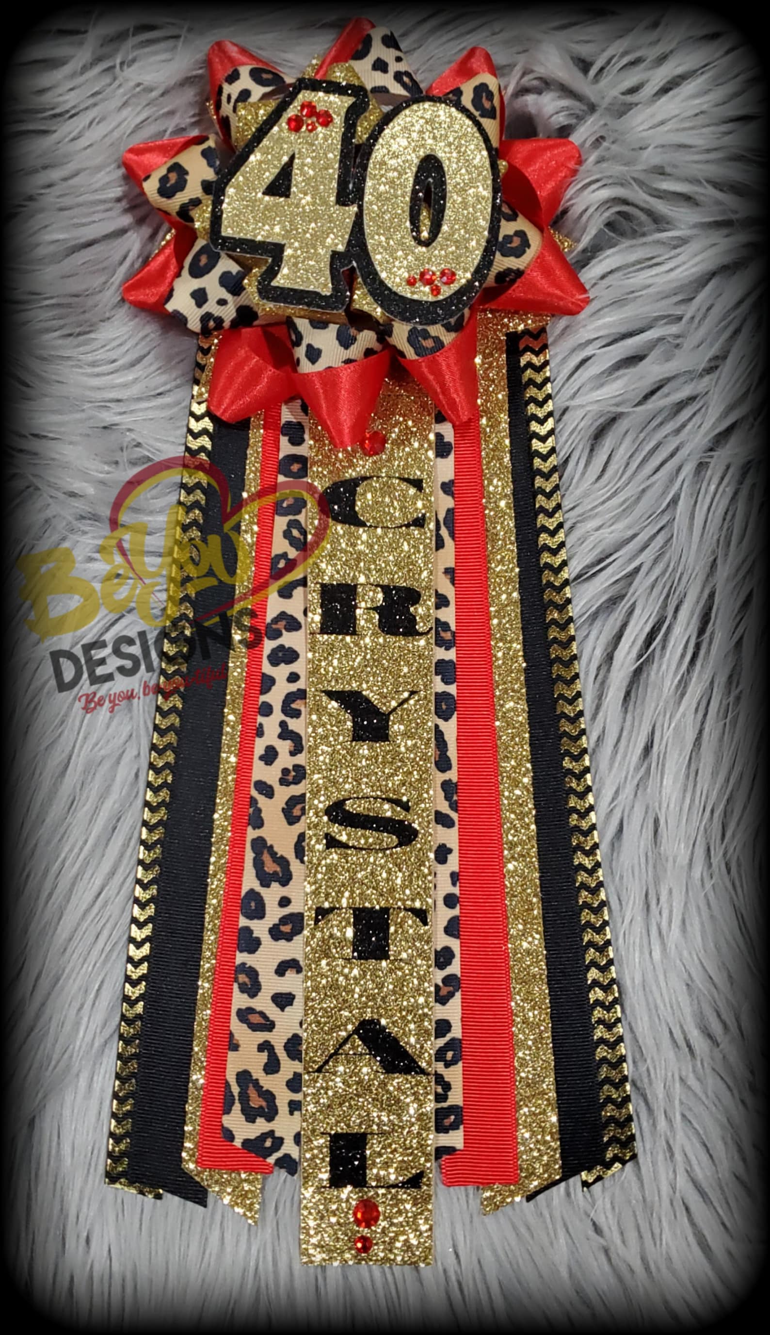 Custom Birthday Pins, Leopard Birthday Pin, Birthday Pin With Ribbon ...