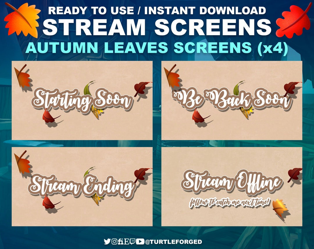Animated Autumn Leaves Stream Screens (digital Download) - Etsy