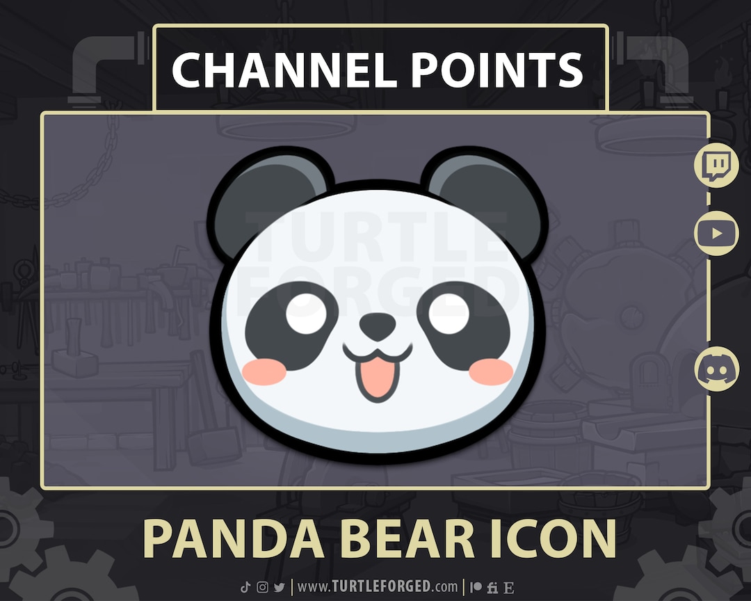 Panda Twitch Channel Points Badge | Instant Download & Ready for Use on ...