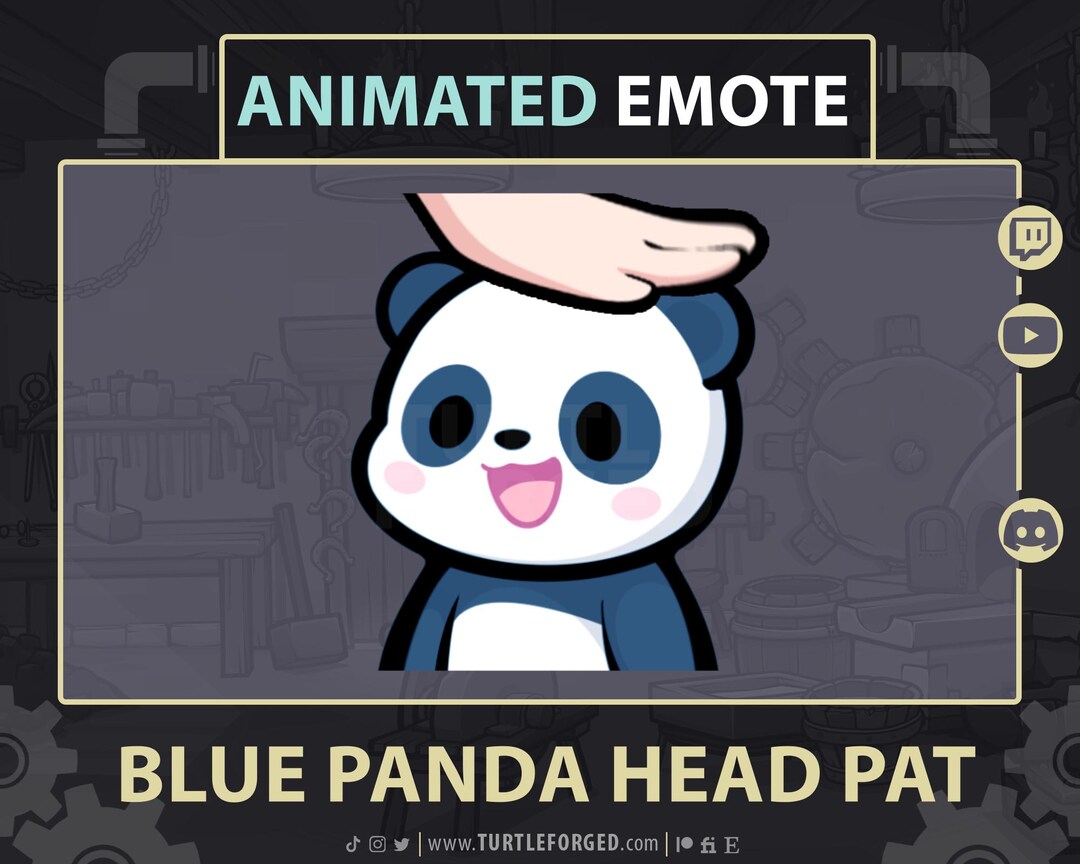 Animated Blue Panda Head Pat Emote: Twitch, Discord, Youtube (GIF & PNG ...