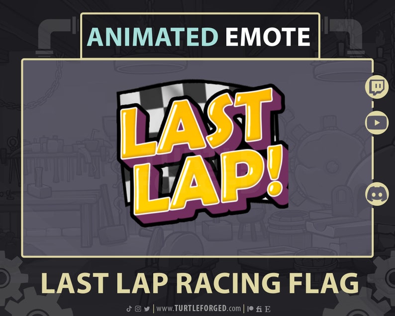 Animated Last Lap Racing Flag Emote: Twitch/discord/youtube (GIF) - Etsy