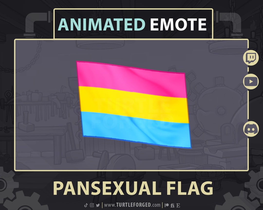 Animated Pansexual Pride Flag Emote: Twitch, Discord, Youtube (GIF ...