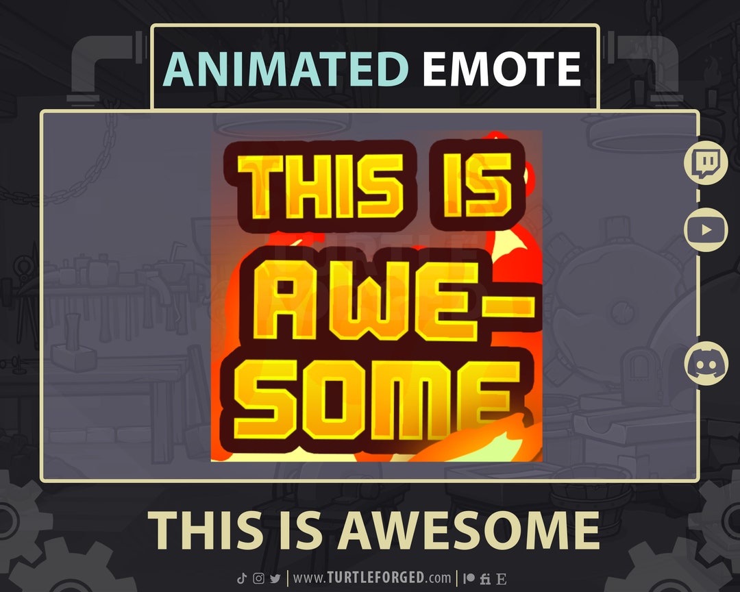 ANIMATED This is Awesome Emote - Twitch Discord Youtube! // Fiery ...