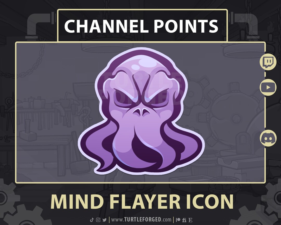 Purple Mind Flayer Twitch Channel Points: Spooky Horror Icon (digital ...
