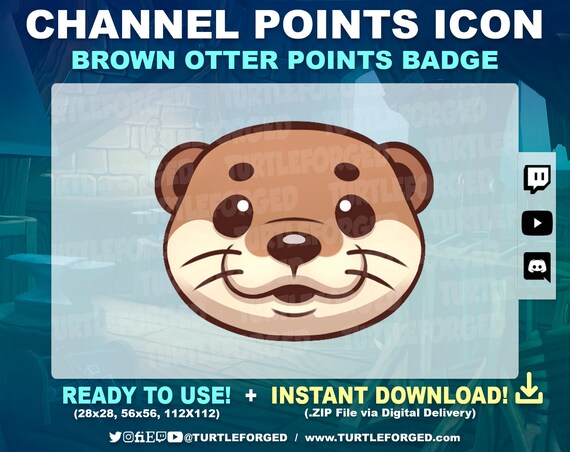 Brown Otter Channel Points Badge for Twitch Channel Points | Etsy