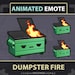 ANIMATED Green Dumpster Fire Emote - Twitch Discord Youtube! // Garbage ...