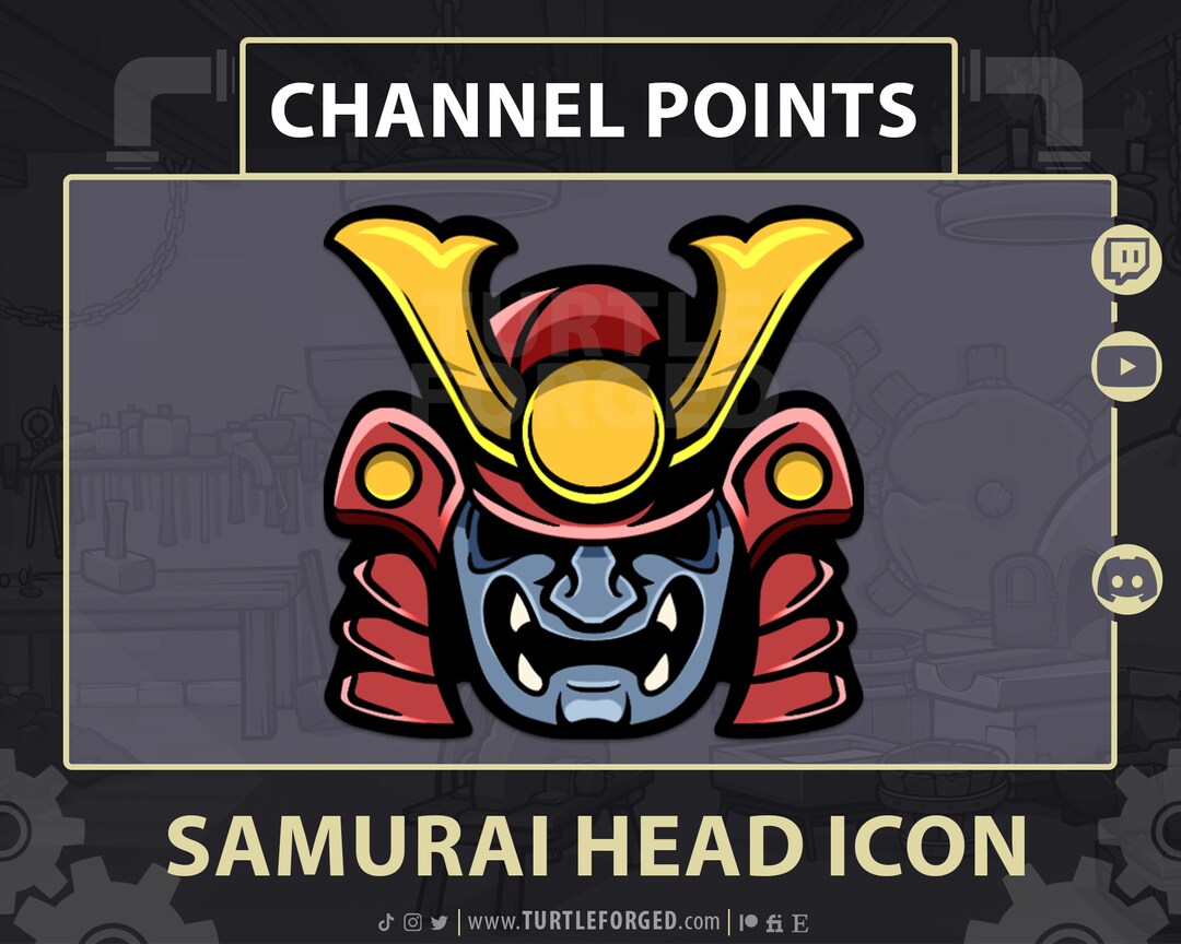 Samurai Channel Points Badge: Twitch, Discord, Youtube (digital ...