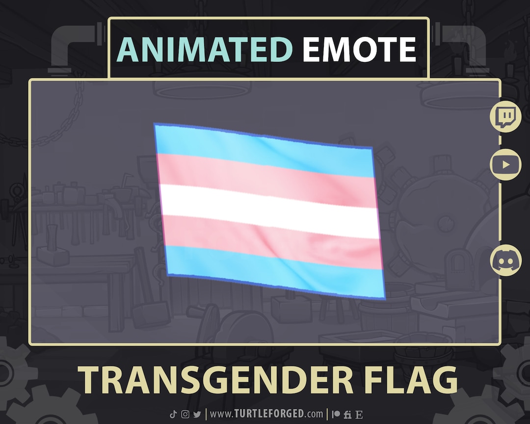 Animated Transgender Pride Flag Emote: Twitch, Discord, Youtube (GIF ...