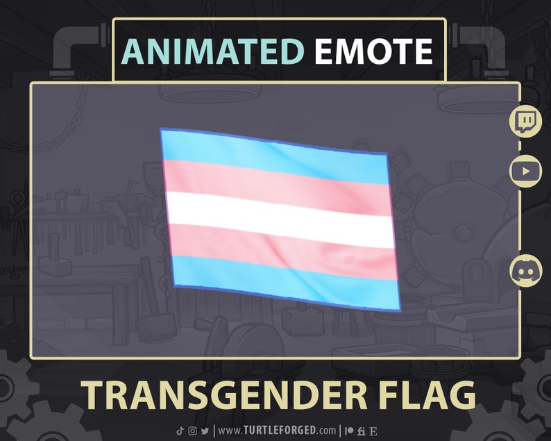 Animated Transgender Pride Flag Emote: Twitch, Discord, Youtube (GIF ...
