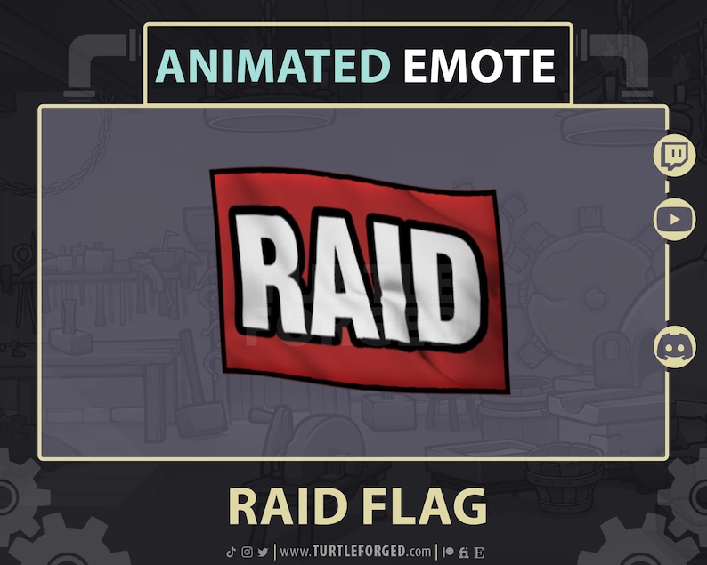ANIMATED RAID Flag Emote - Twitch Discord Youtube! // Raid Incoming ...
