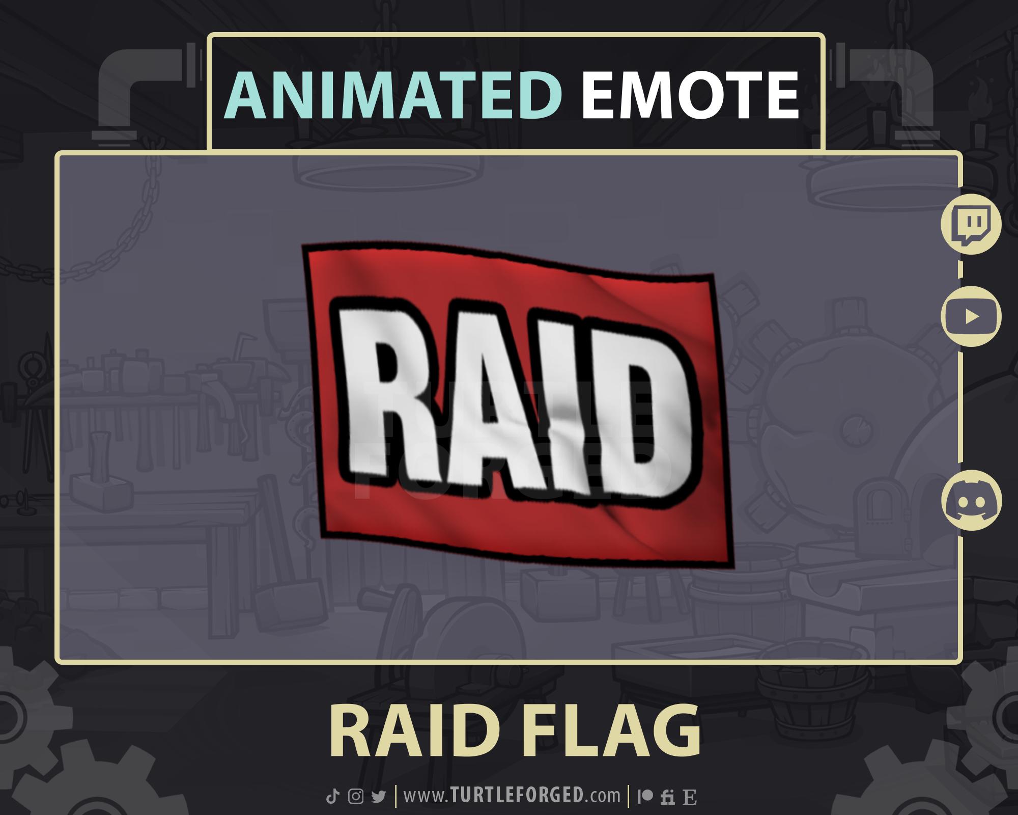 ANIMATED RAID Flag Emote - Twitch Discord Youtube! // Raid Incoming ...