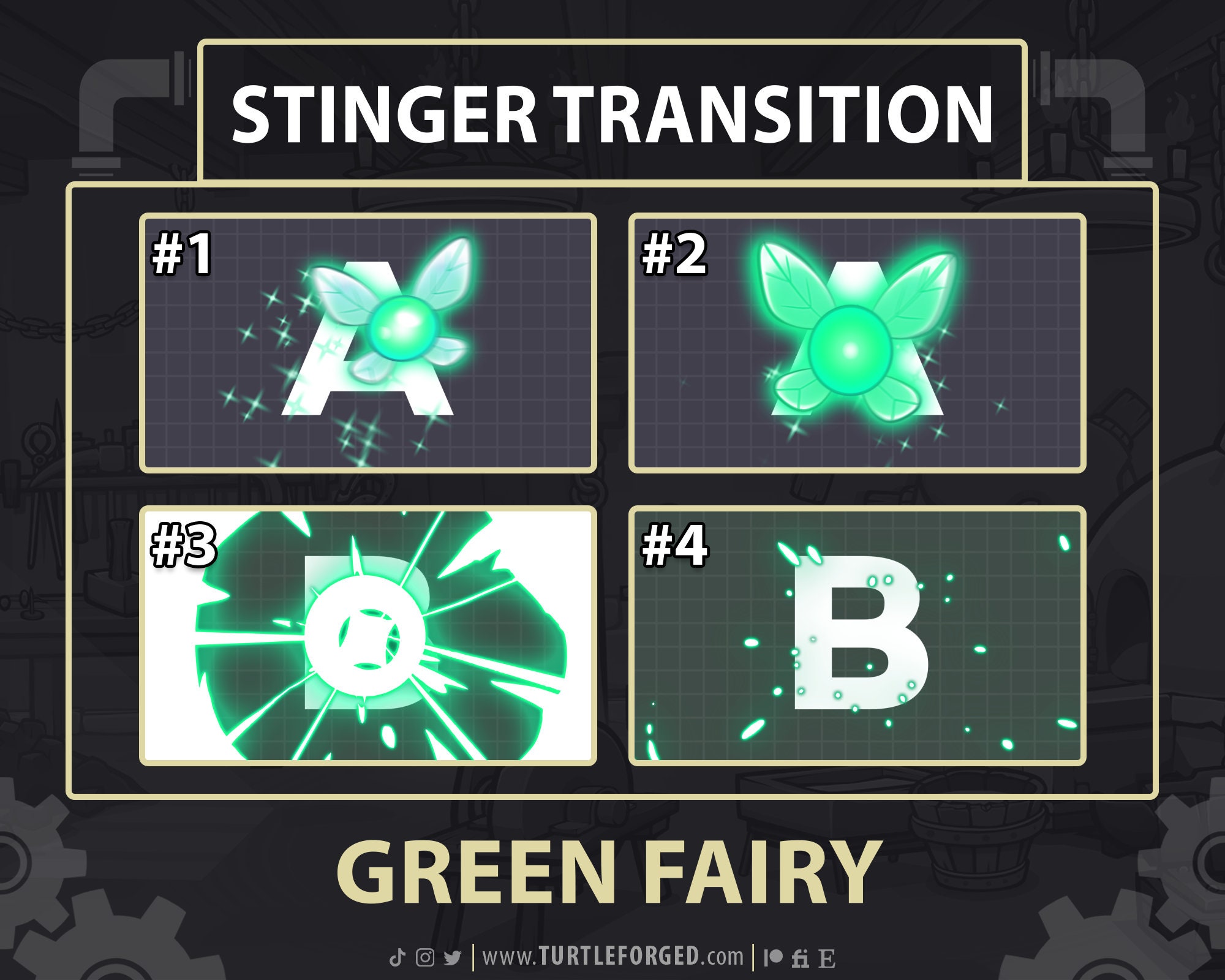 Green Fairy Stream Stinger Transition / Cute Magical Green Fairy Pixie ...