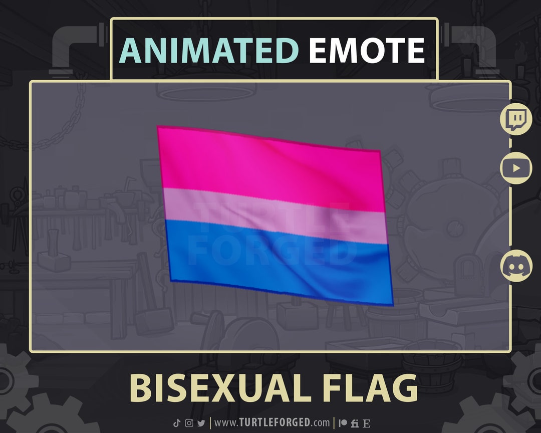 Animated Bi Pride Flag Emote: Twitch, Discord, Youtube (GIF Digital ...