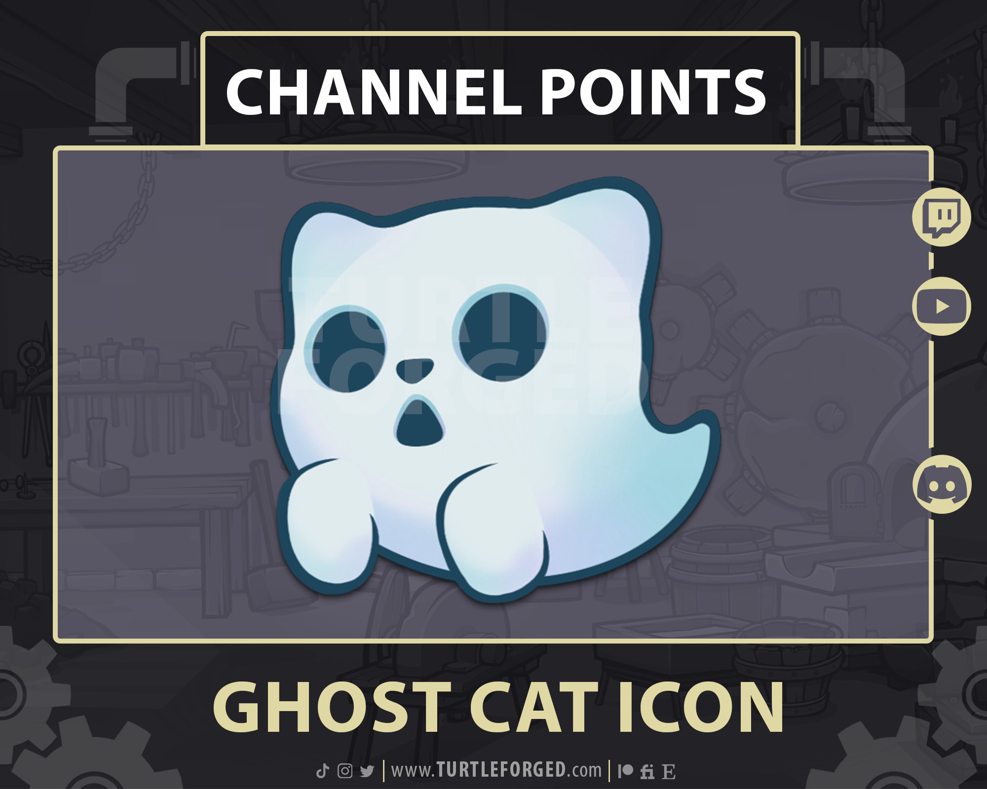 Ghost Cat Twitch Channel Points Badge Instant Download & - Etsy