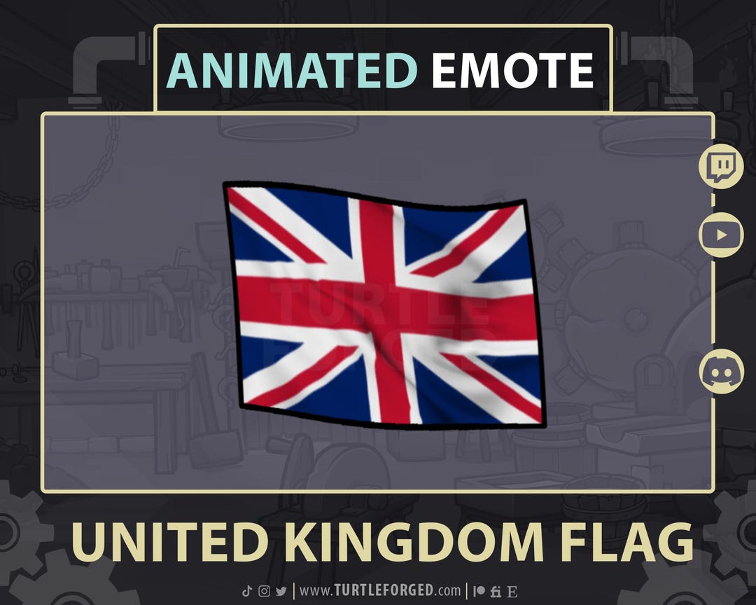 Animated UK Flag Emote: Union Jack GIF for Twitch, Discord, Youtube ...
