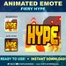 ANIMATED Hype Emote Fiery Hype Emote Animated Streamer Emote for Twitch ...