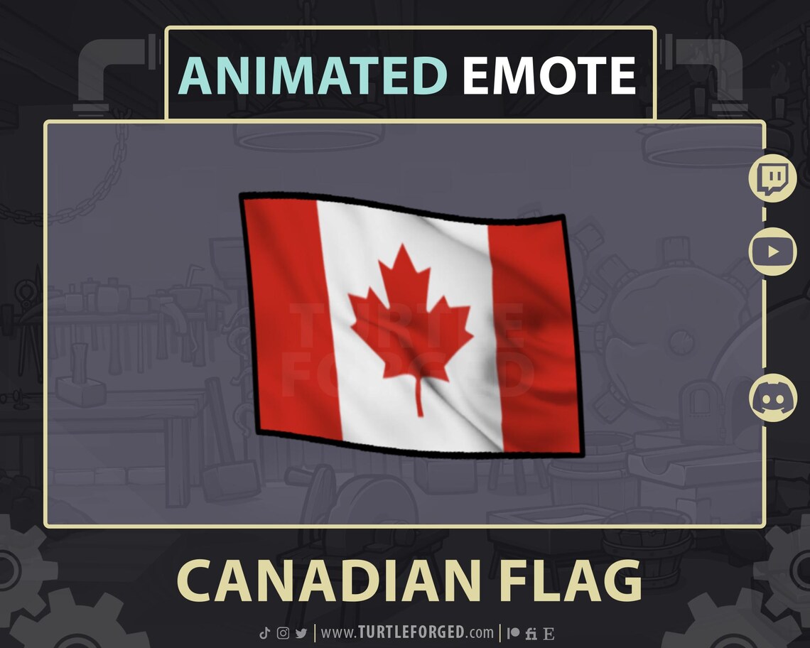 Animated Canadian Flag Emote: Twitch, Discord, Youtube (GIF & Static ...