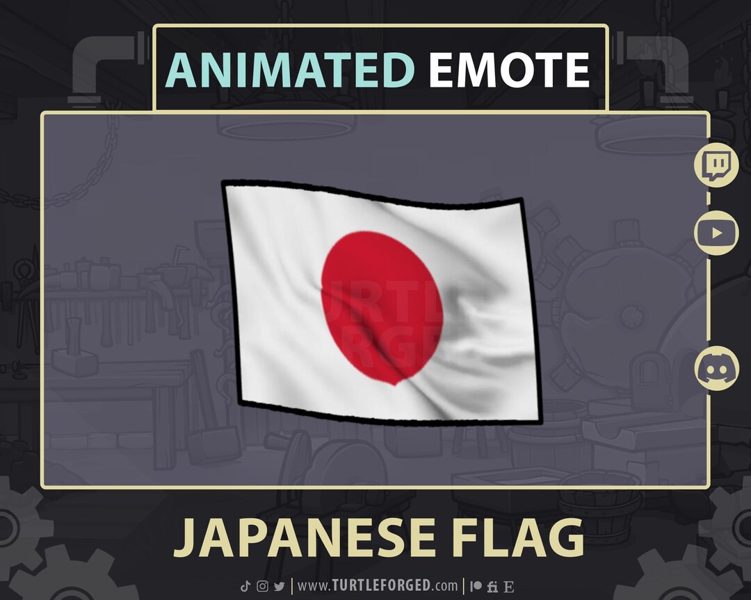 Animated Japanese Flag Emote: Twitch, Discord, Youtube (GIF) - Etsy