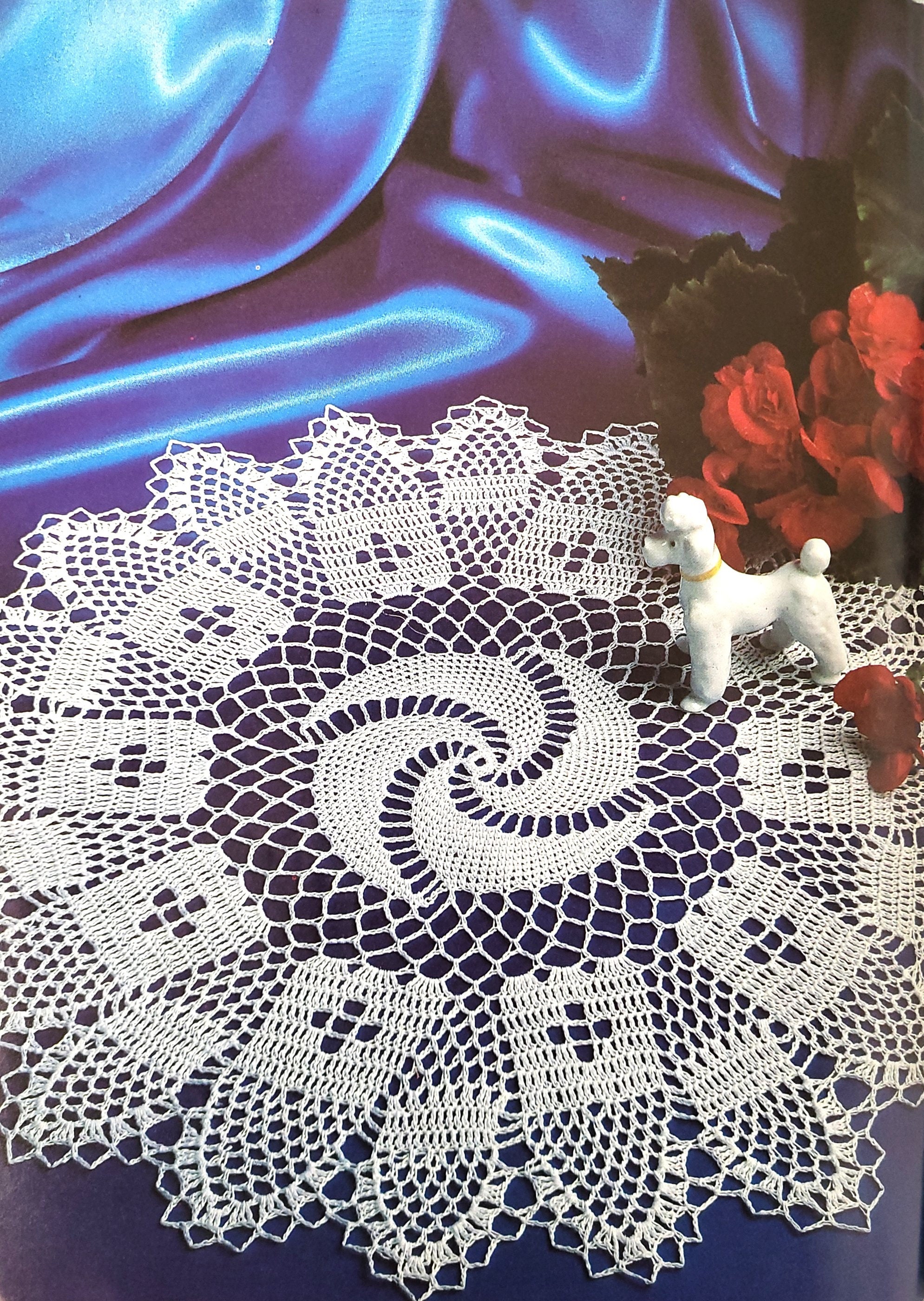 Crochet Book Featuring Table Runners Pillow Cover Doilies and Swan ...