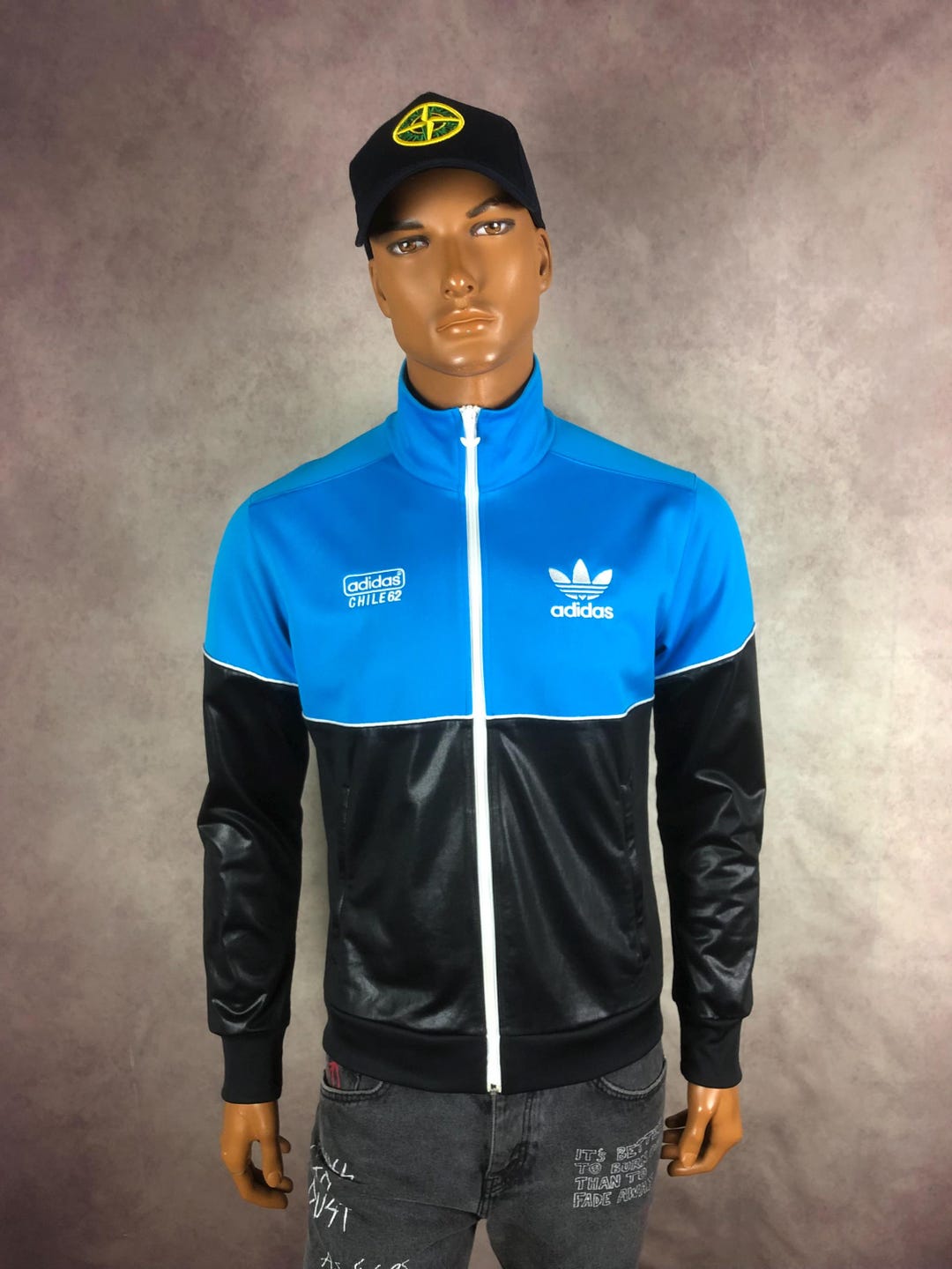 Adidas Originals 2013 Jamaica Shiny Wet Look Chile 62 Black Big Logo ...