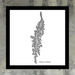 Ten Mile Range Map Art Print | Mosquito Range Topographic Map, Colorado ...