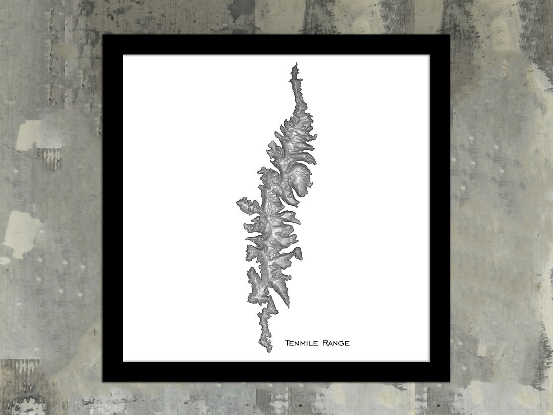 Ten Mile Range Map Art Print Mosquito Range Topographic Map, Colorado ...