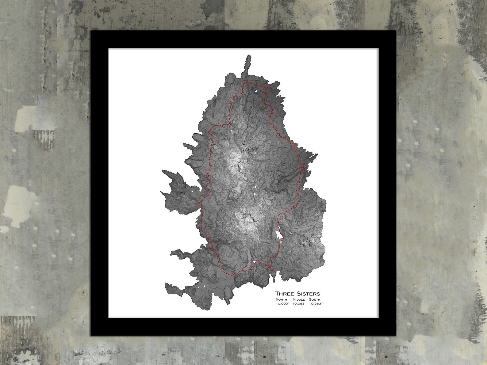 Three Sisters & Broken Top Sisters Loop Map - Etsy