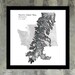 Washington PCT Topographic Map Art Gift Wachington Pacific Crest Trail ...
