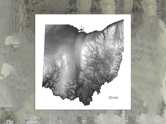Topographical Map Of Ohio