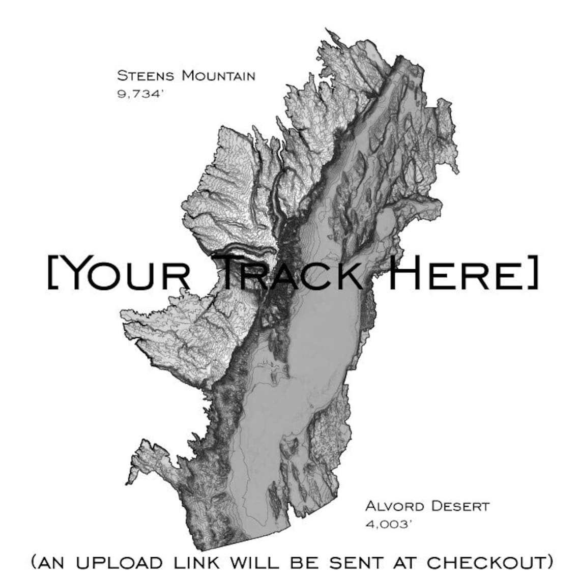 Steens Mountain Alvord Desert Map Art Print Oregon State - Etsy