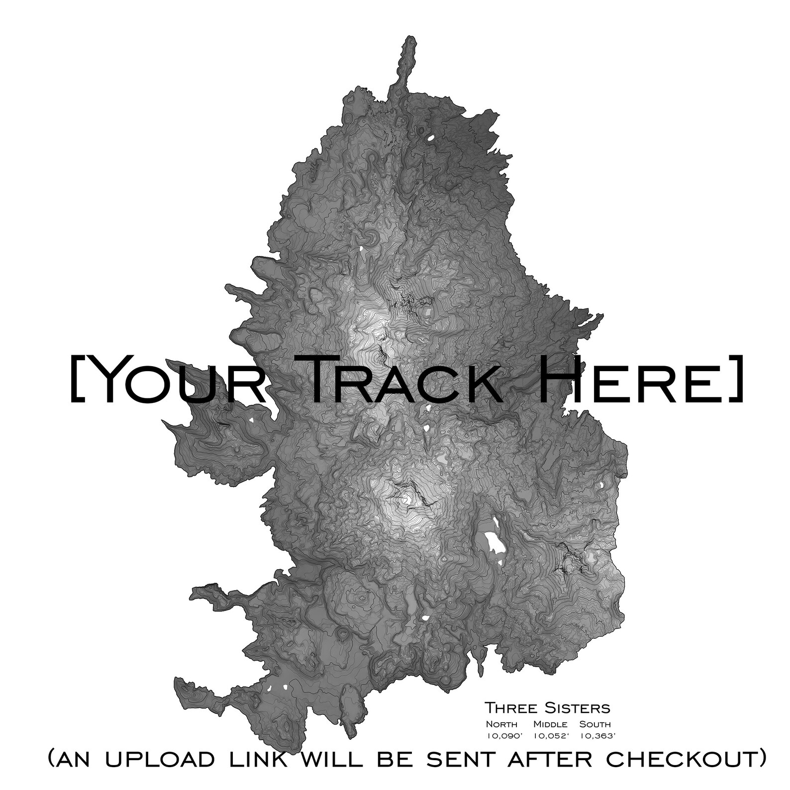 Three Sisters & Broken Top Sisters Loop Map - Etsy