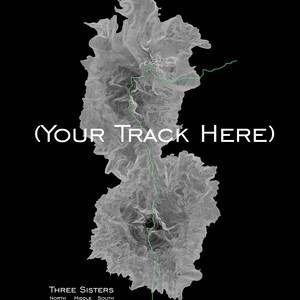 Three Sisters Topographic Map Art Oregon Wilderness Map | Etsy
