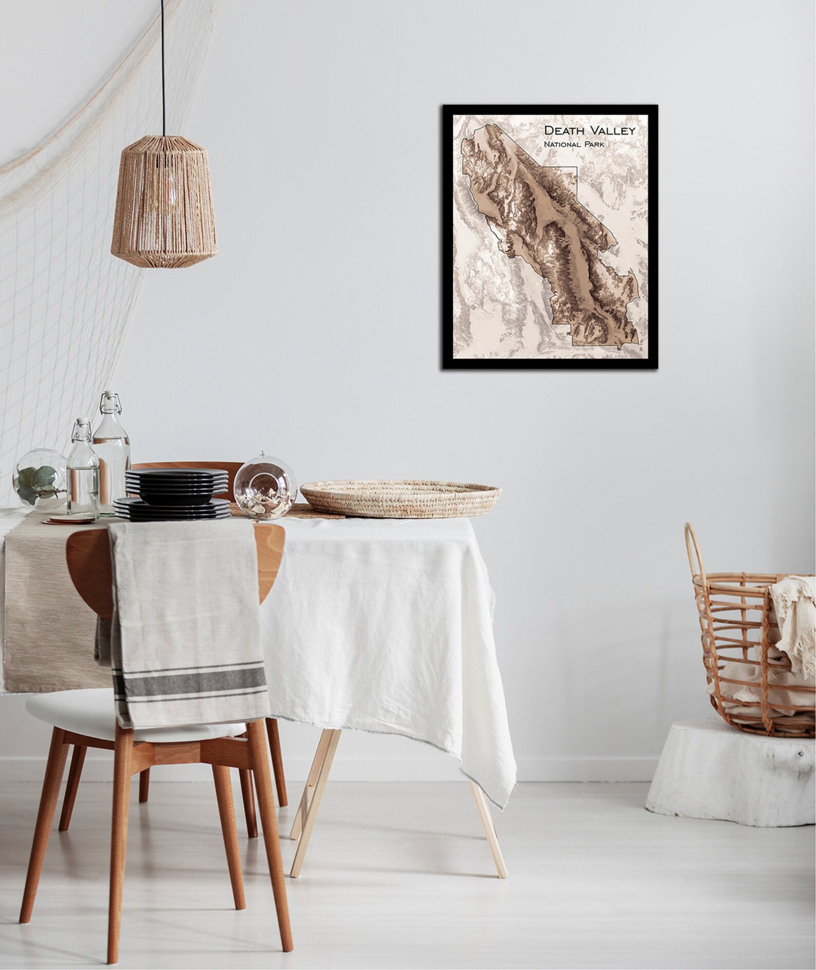 Death Valley Topographic Map Art Print National Park Poster | Etsy