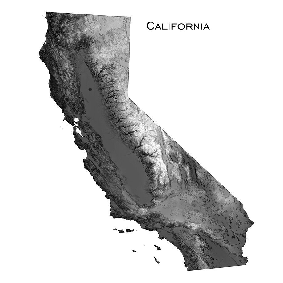 California contour map - varmiss