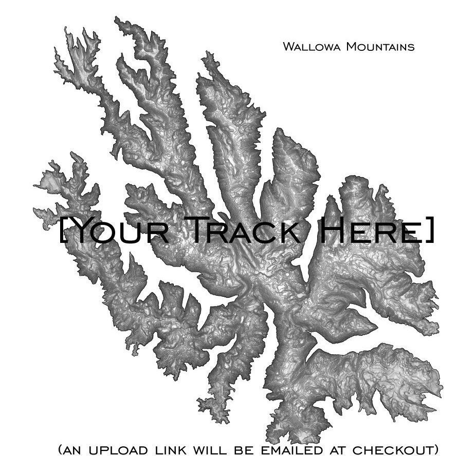 Wallowa Mountains Topographic Art Print Eagle Cap Wilderness - Etsy