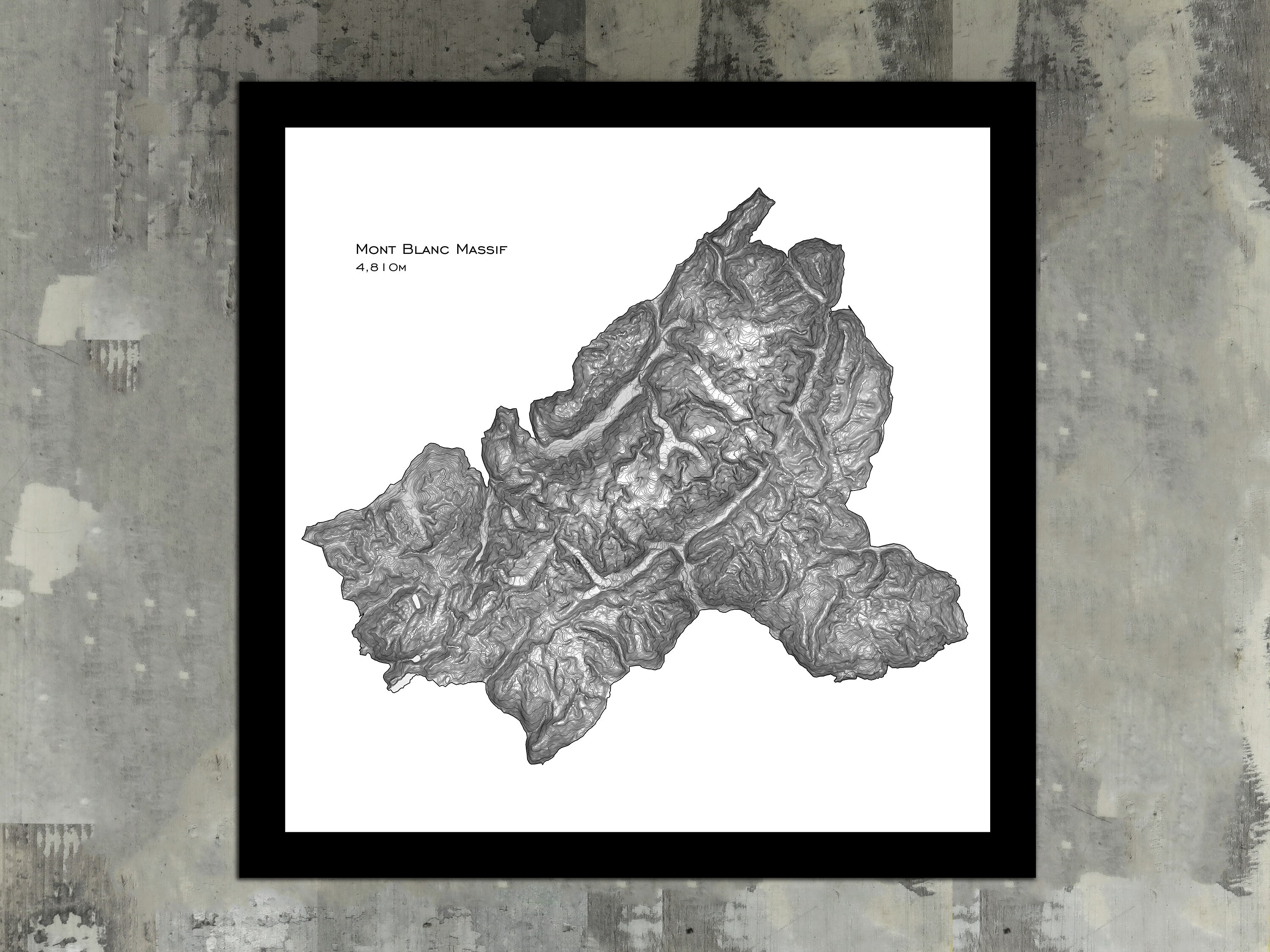 Tour Du Mont Blanc UTMB Map Art Runner Gifts. French Italian - Etsy