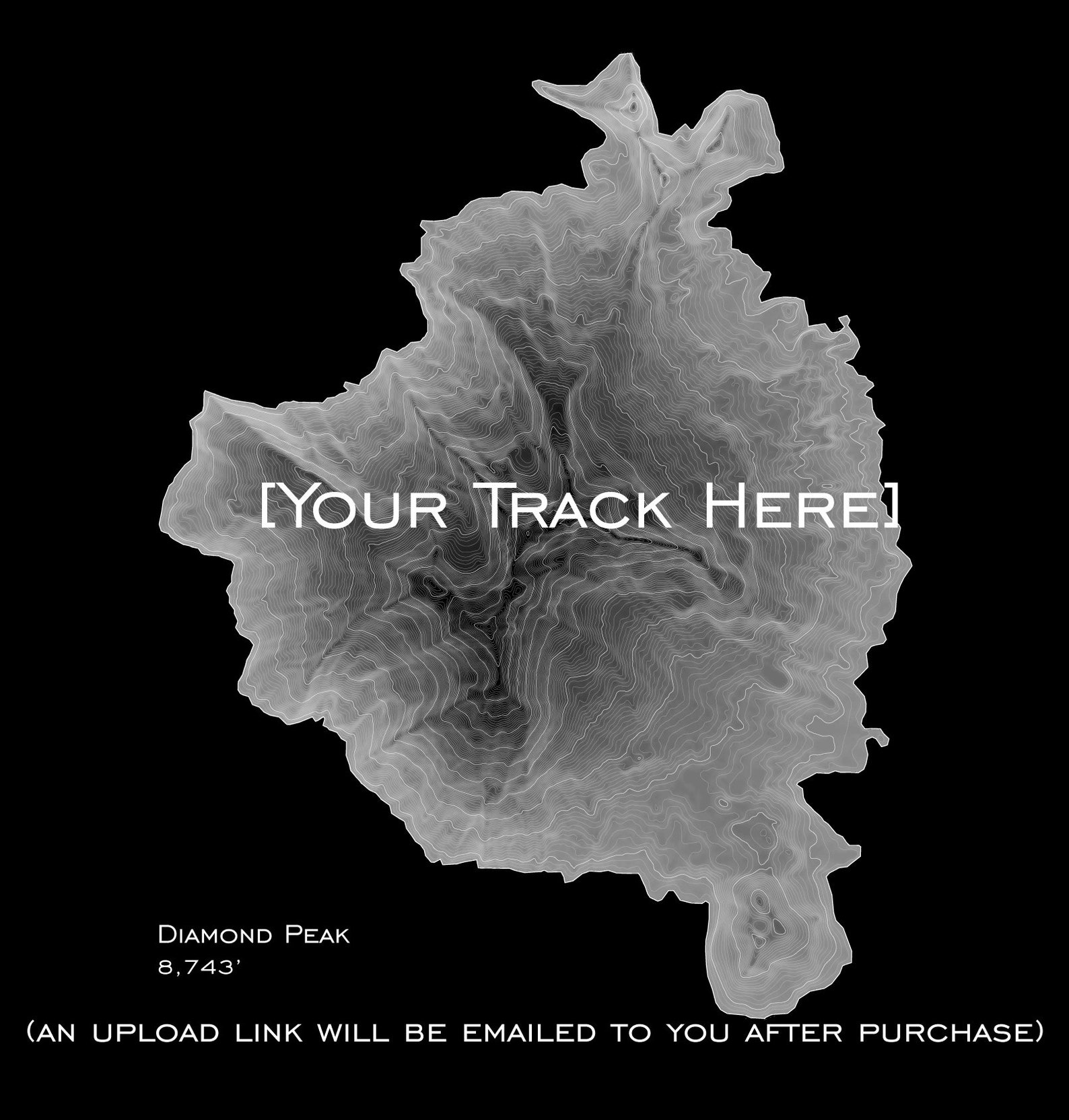 Diamond Peak Topography Map Oregon Map Art Framed Wall Art - Etsy