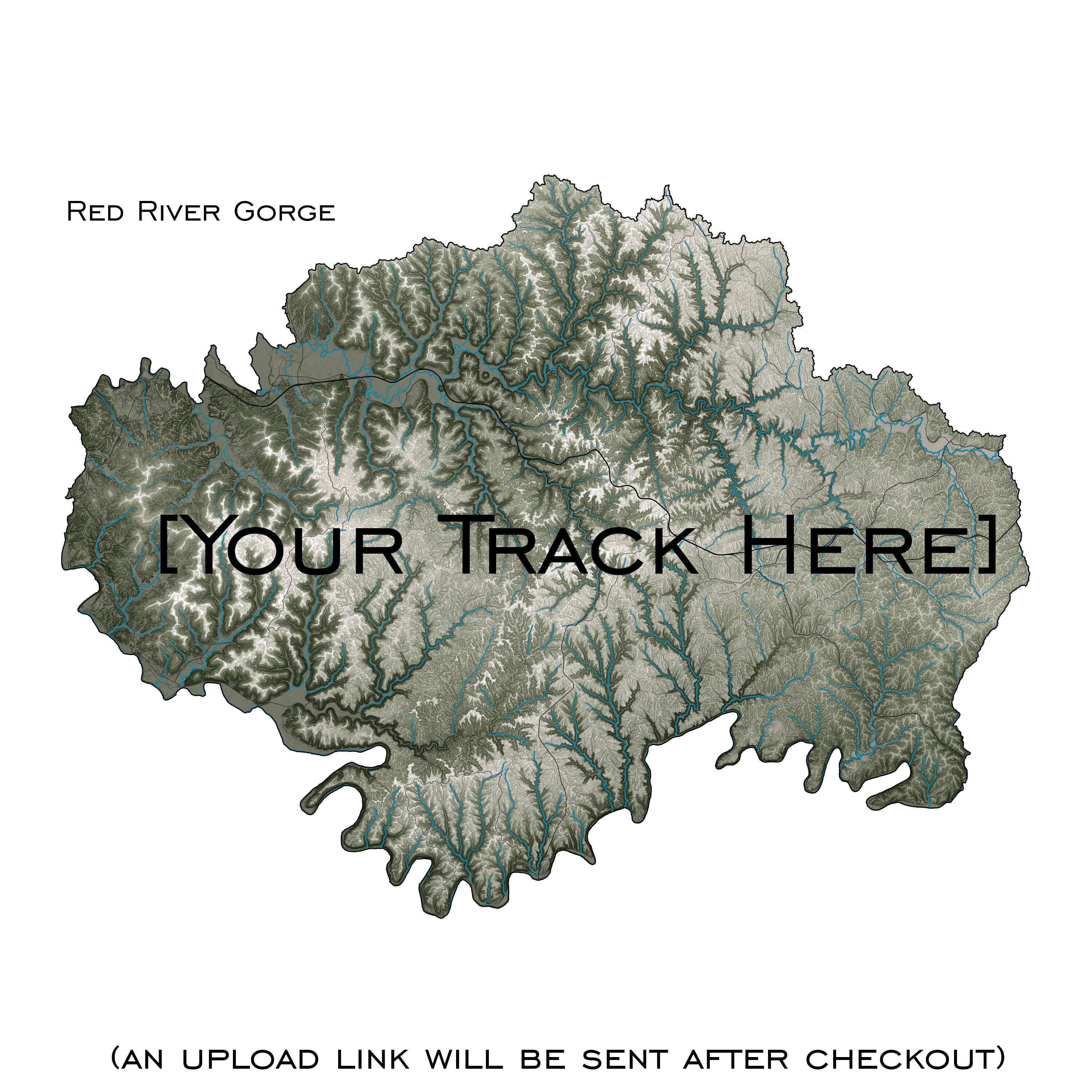 Red River Gorge Map Art Appalachian Wall Poster Kentucky - Etsy