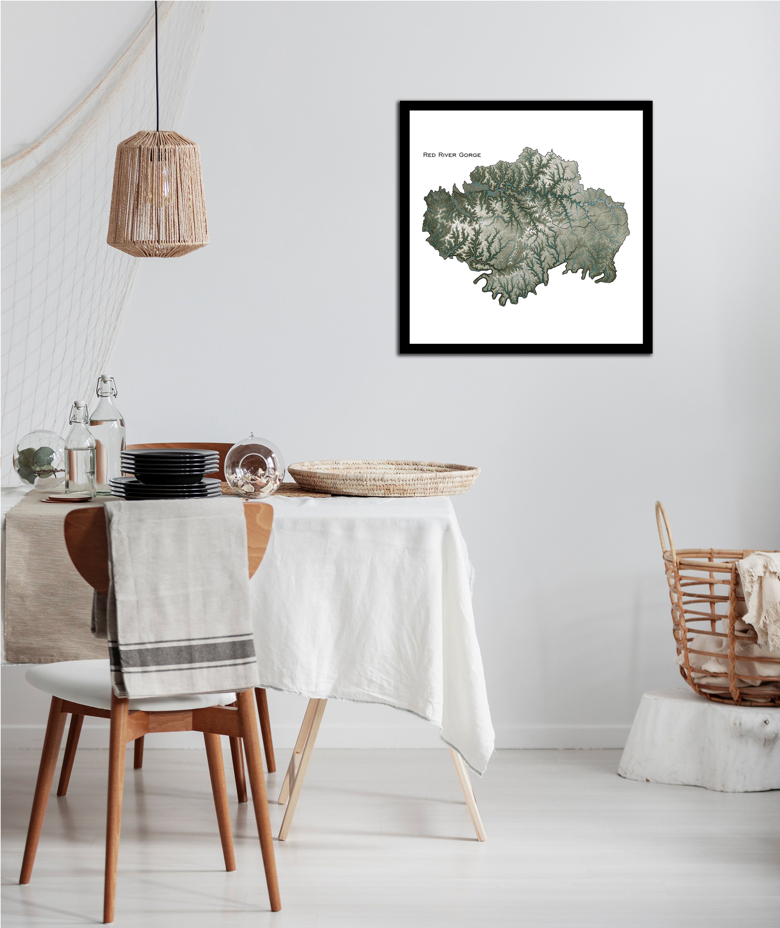 Red River Gorge Map Art Appalachian Wall Poster Kentucky - Etsy