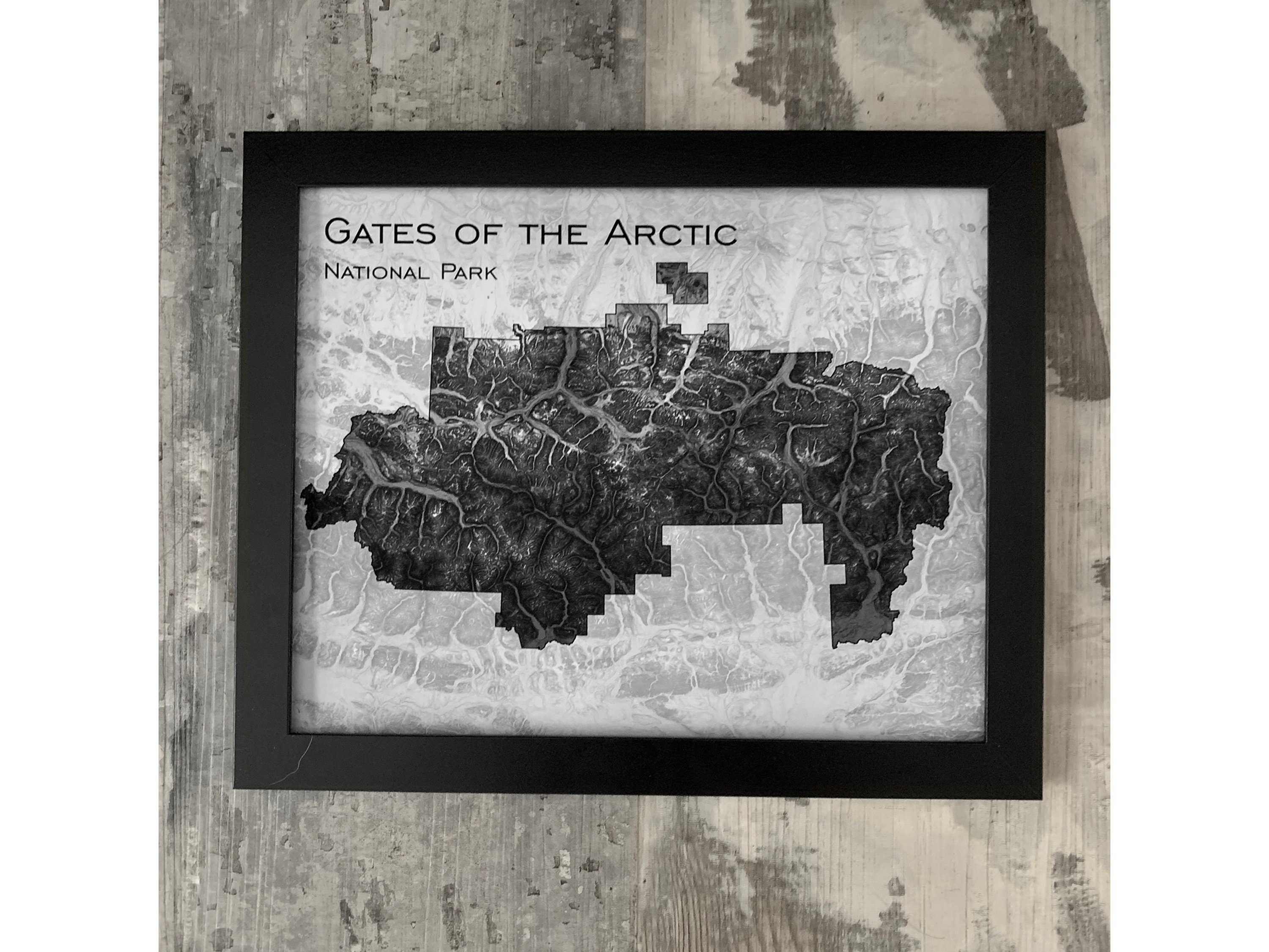 Gates of the Arctic National Park Topographic Map Art Print | Etsy